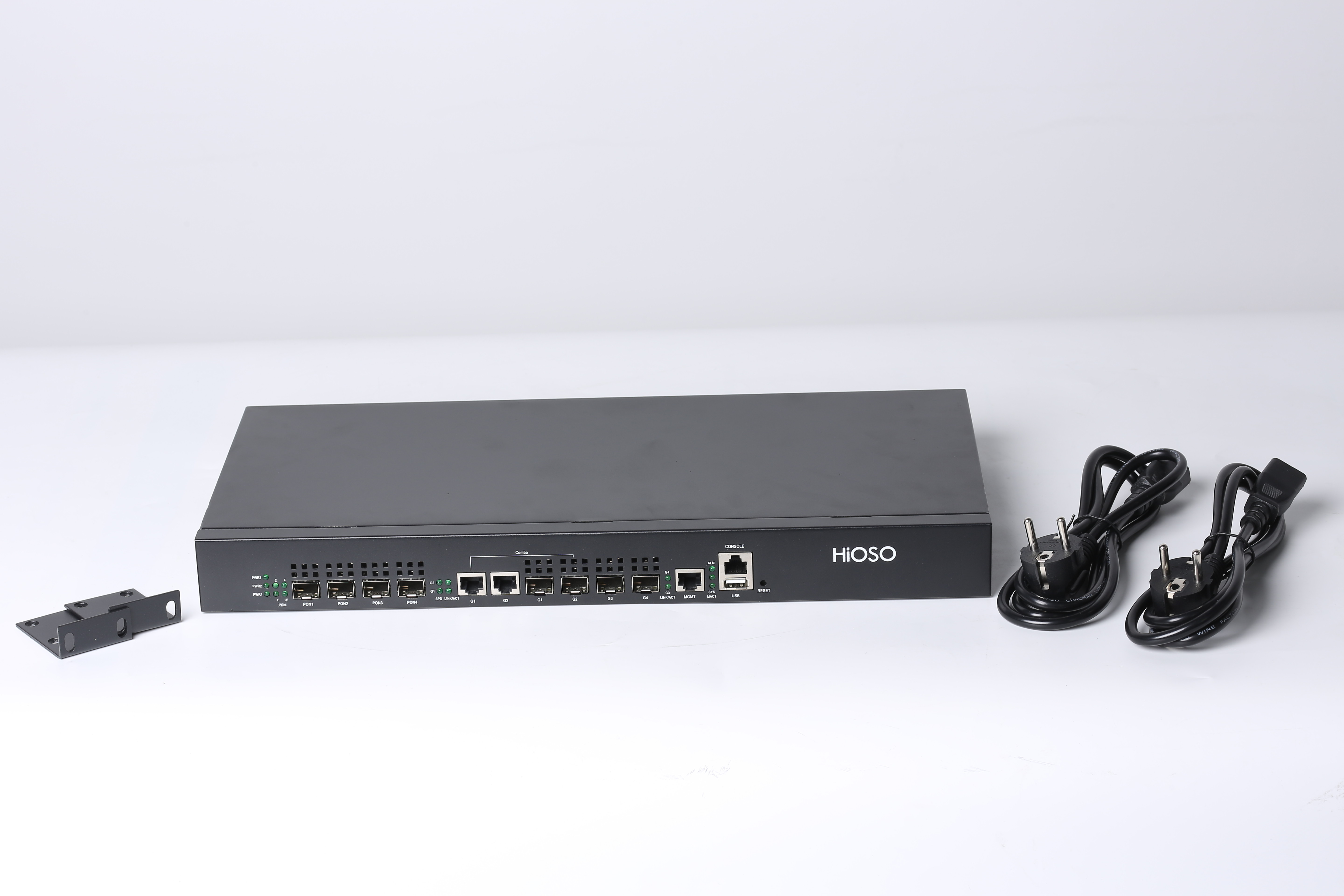 HA7304C Hioso EPON OLT 1 Rak U 4 Port Epon 2 Peralatan Serat Optik Combo